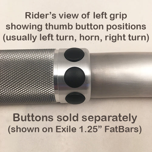 Billet Knurled Grips with optional button-mounting holes – Exile Cycles