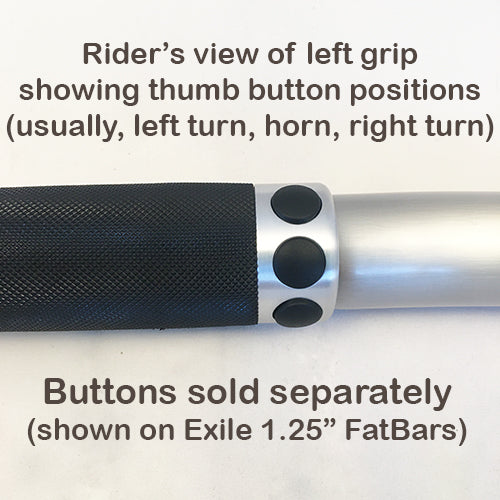 Rubber Insert Grips with optional button-mounting holes – Exile Cycles